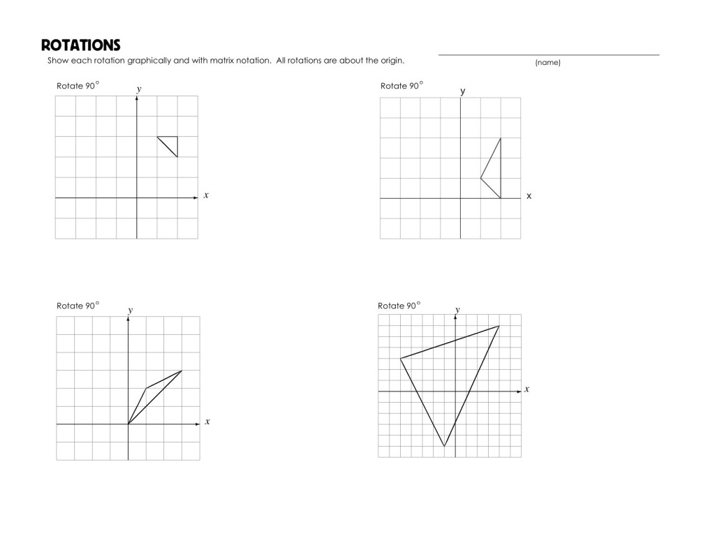 Rotations Worksheet | mrmillermath